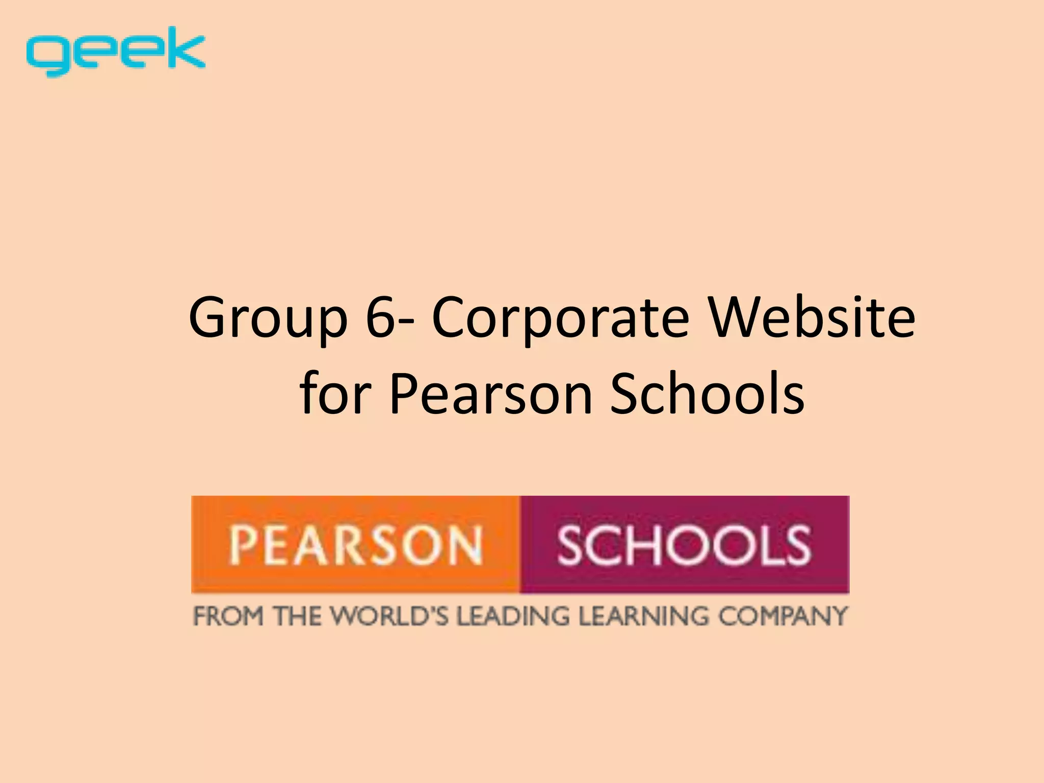 Pearson - Website Development | PPTX