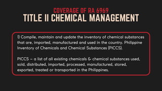 PH Toxic Substances and Hazardous and Nuclear Wastes Control Act of ...