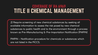 PH Toxic Substances and Hazardous and Nuclear Wastes Control Act of ...