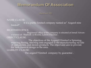 AZGARD NINE LIMITED, EXIDE PAKISTAN LIMITED, Ahmad Hassan (Private ...