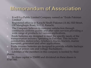 AZGARD NINE LIMITED, EXIDE PAKISTAN LIMITED, Ahmad Hassan (Private ...