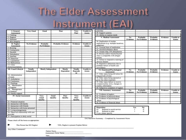Group 6, assessment of abuse in elderly patients presentation