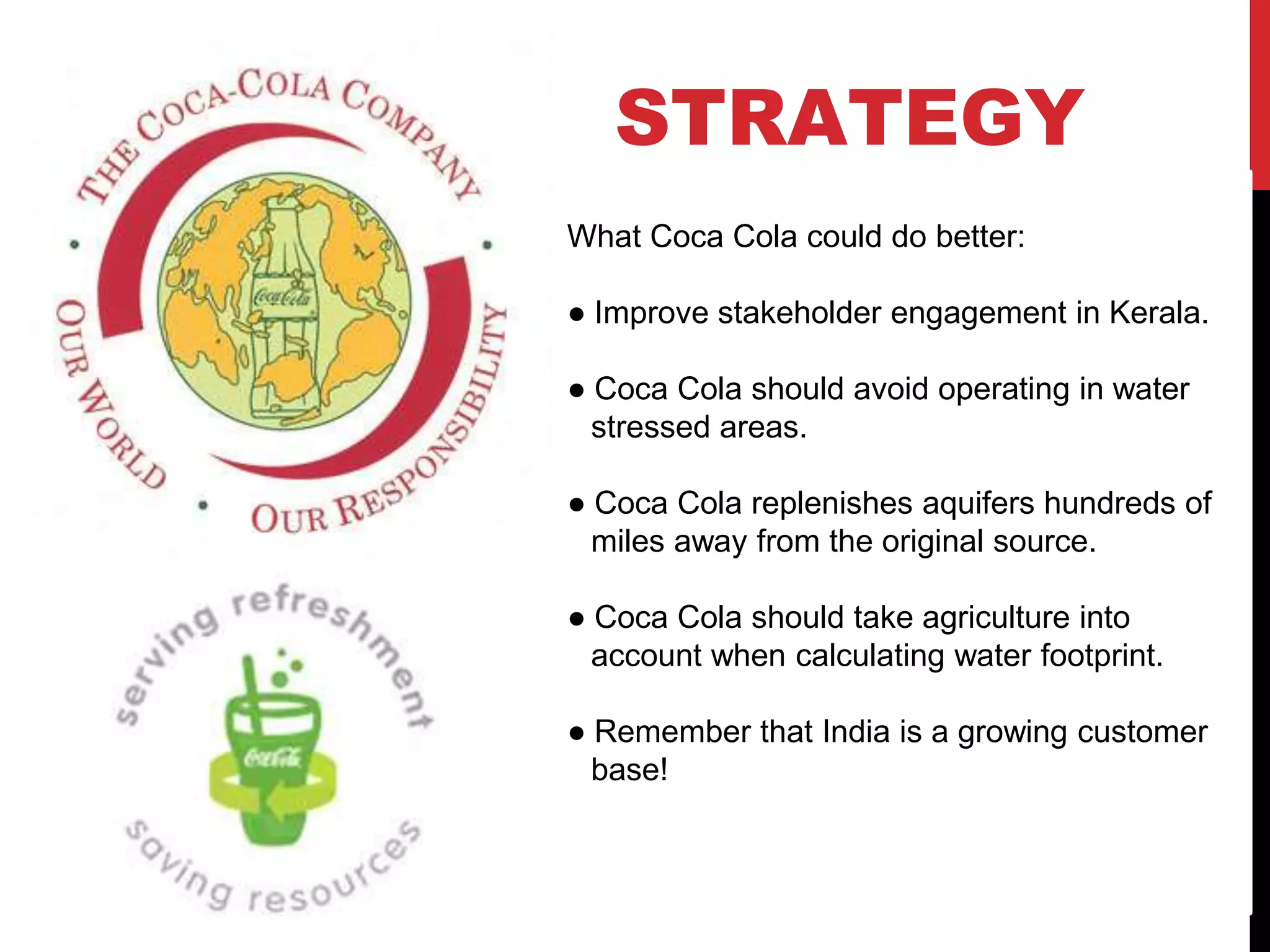 Water Sustainability in India, Cola Cola | PPTX