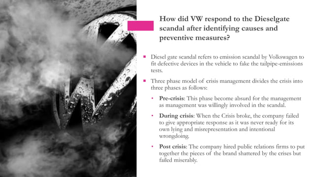 Dieselgate - Heavy Fumes Exhausting the Volkswagen Group | PPTX