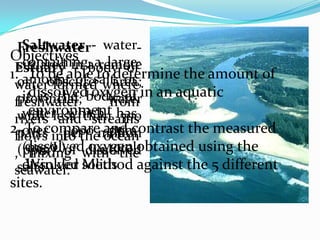 Group 6 dissolved oxygen determination ppt | PPTX