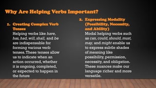 HELPING VERBS AND ANALOGIES GRAMMAR AND VOCABULARY | PPT