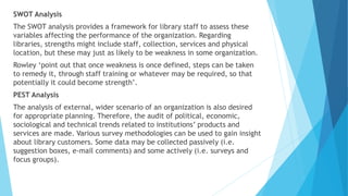 Marketing Audit in Library.pptx | Business | Business and Finance