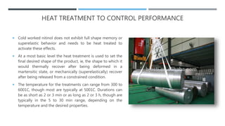 Nitinol and its application in Self Expanding Stents | PPTX