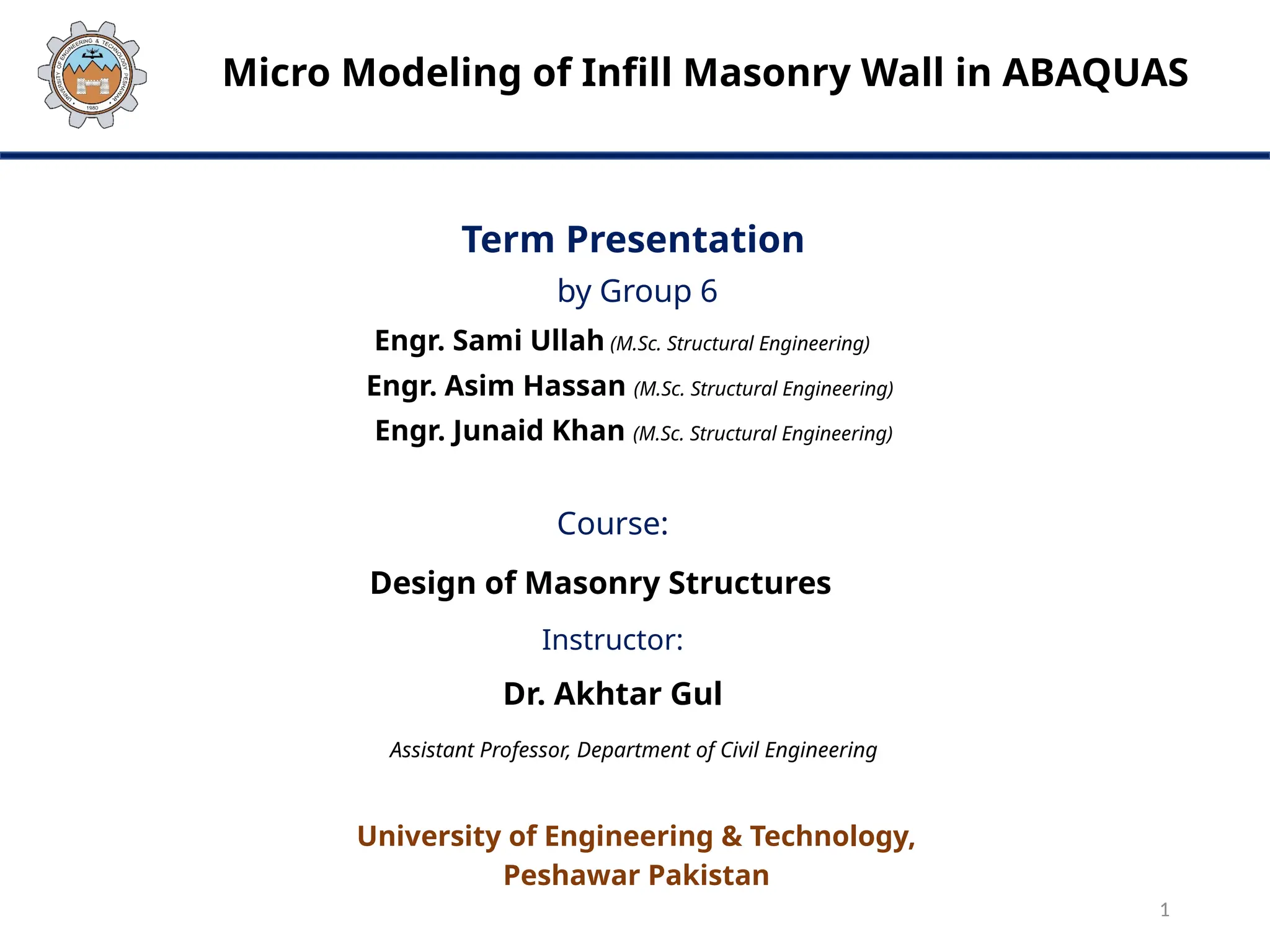 Micro modeling of Masonry Infill wall in ABAQUS.pptx