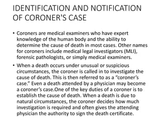 Autopsy, Coroner's Case & Incest | PPTX