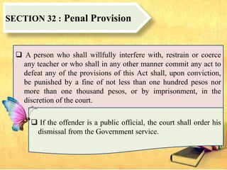 THE MAGNA CARTA FOR PUBLIC SCHOOL TEACHERS REPUBLIC ACT NO. 4670 | PPTX