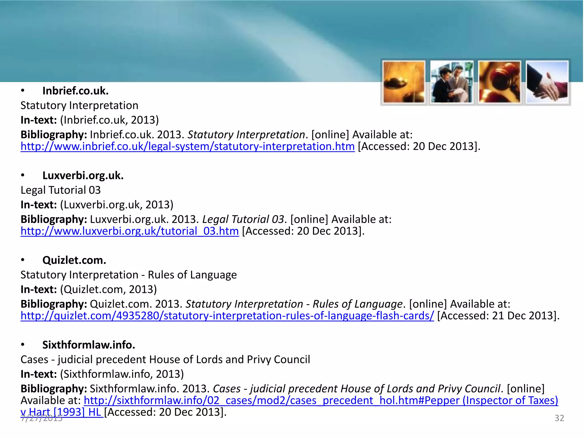 The Rules of Statutory Interpretation | PPTX