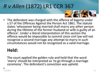 The Rules of Statutory Interpretation | PPTX