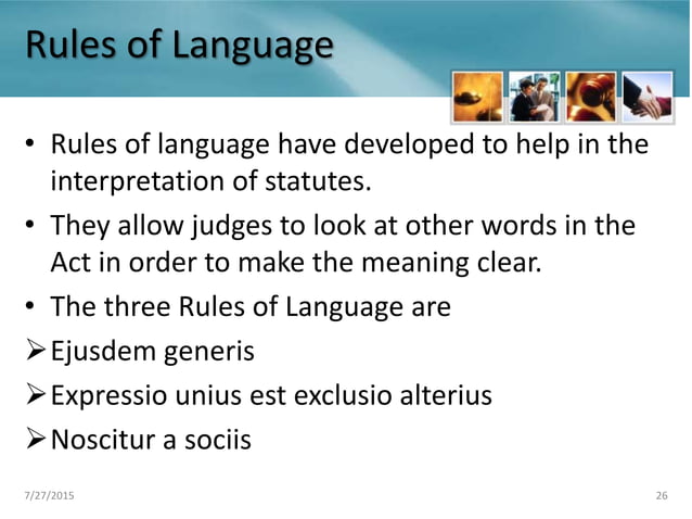 The Rules of Statutory Interpretation | PPTX