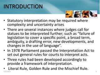 The Rules of Statutory Interpretation | PPTX