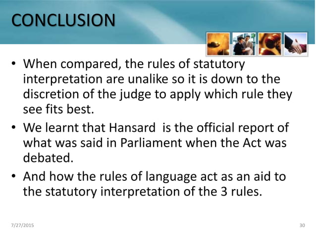 The Rules of Statutory Interpretation | PPTX