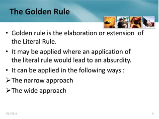 The Rules of Statutory Interpretation | PPTX