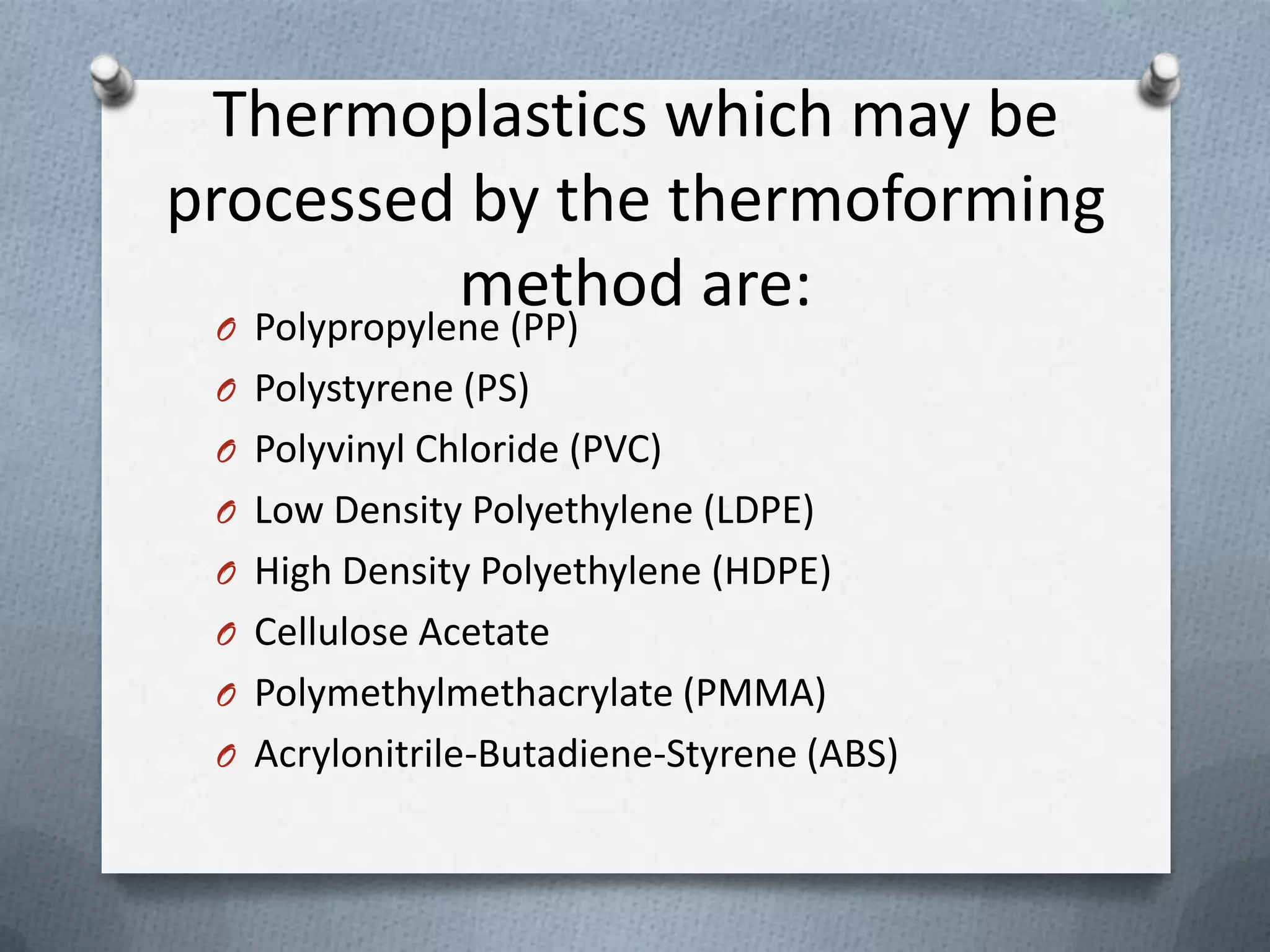 Thermoforming | PPTX