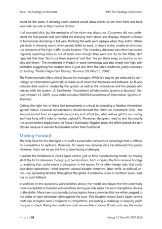 ZARA | IIMC | MIS | PDF