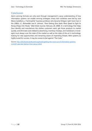 ZARA | IIMC | MIS | PDF