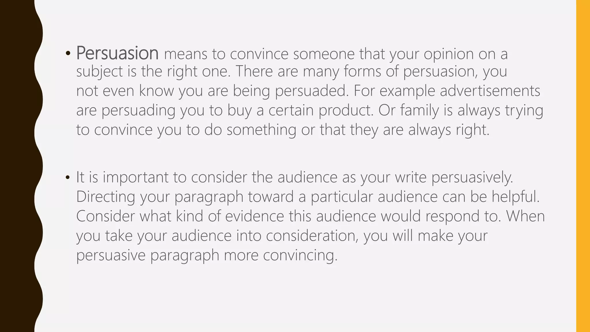 PERSUASION PARAGRAPH | PPTX