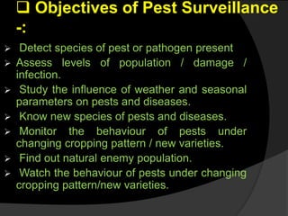Economic importance of insect-pest , monitoring , survey & surveillance ...