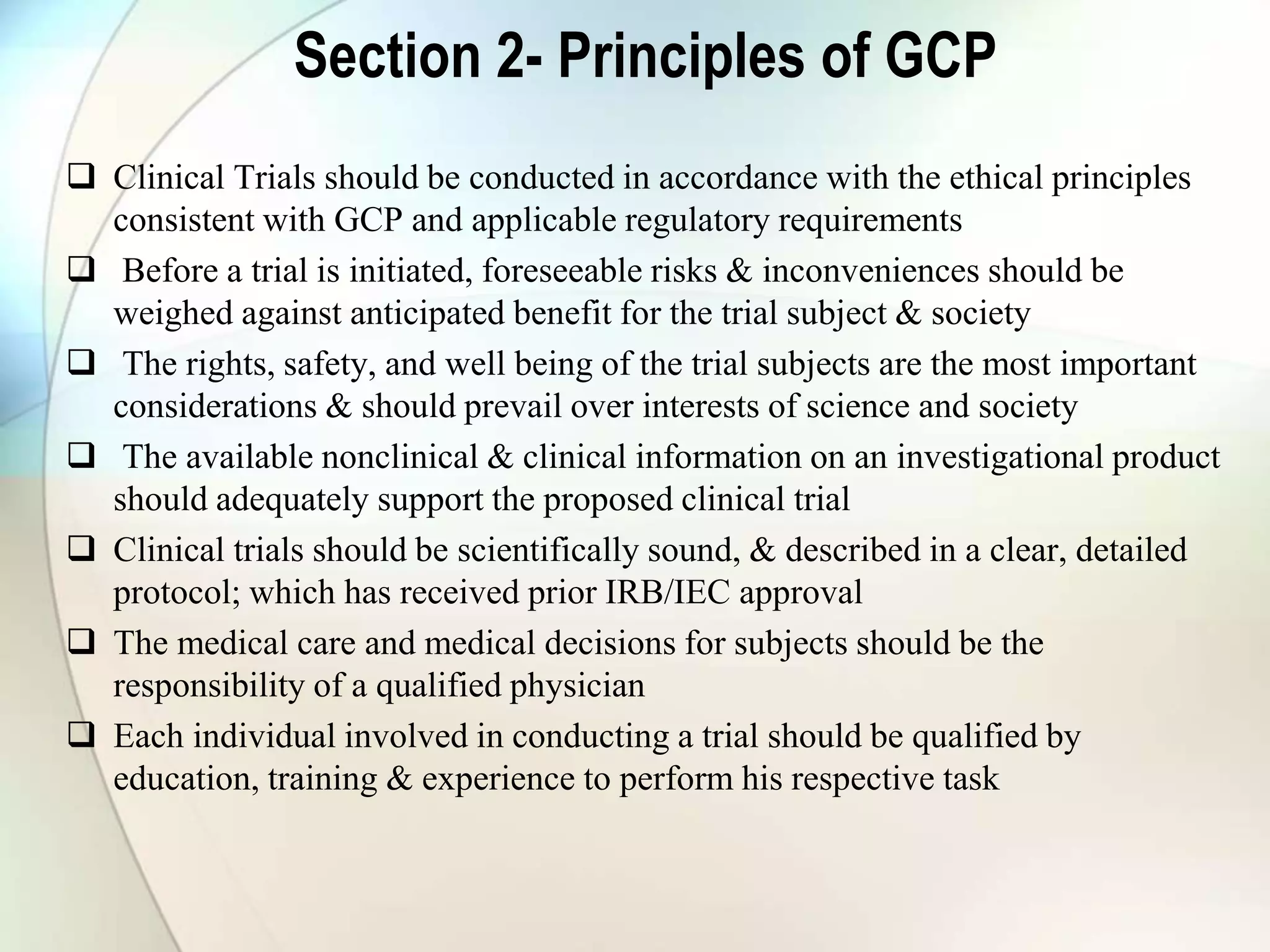 ICH GCP GUIDELINES FOR CONDUCT OF TRIAL | PPTX