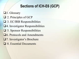 ICH GCP GUIDELINES FOR CONDUCT OF TRIAL | PPTX