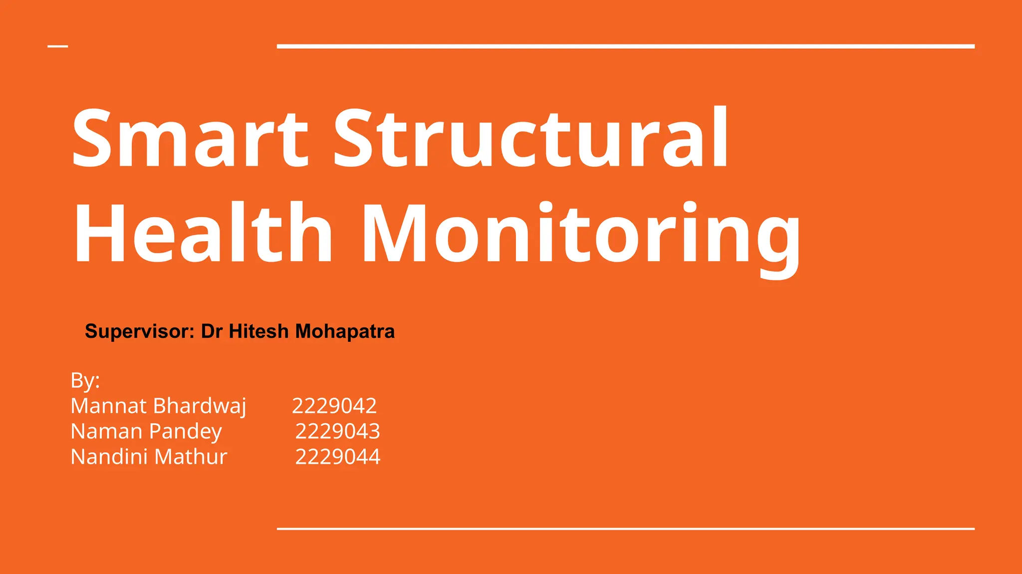 Smart Structural Health Monitoring Through IoT and Sensor | PPTX