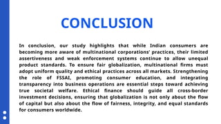 Role of MNCs In ensuring society welfare | PPTX