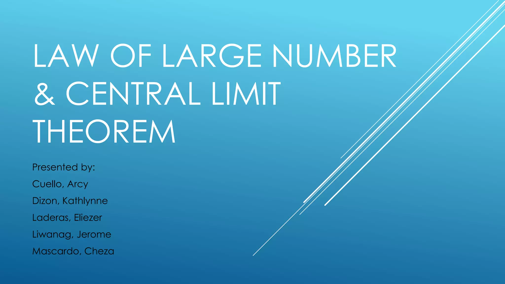 law of large number and central limit theorem | PPTX