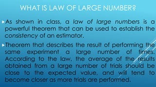 law of large number and central limit theorem | PPTX