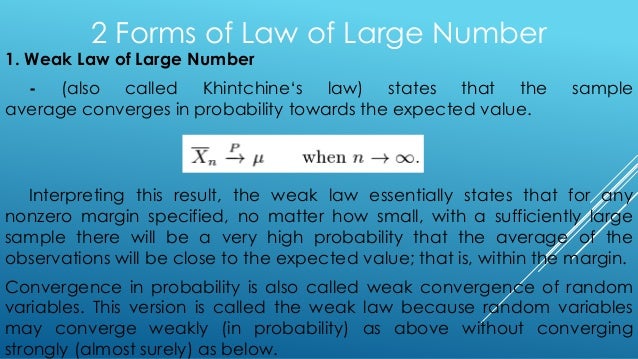 law of large number and central limit theorem