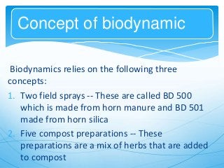 BIODYNAMIC AGRICULTURE | PPTX