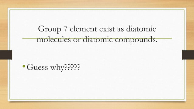 Group 7 elements | PPT
