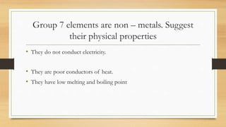 Group 7 elements | PPT