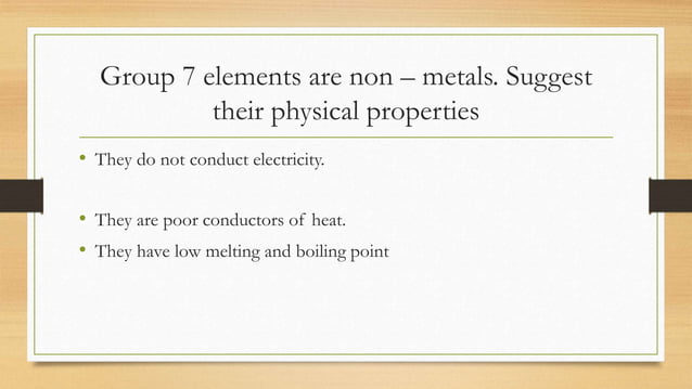 Group 7 elements | PPT
