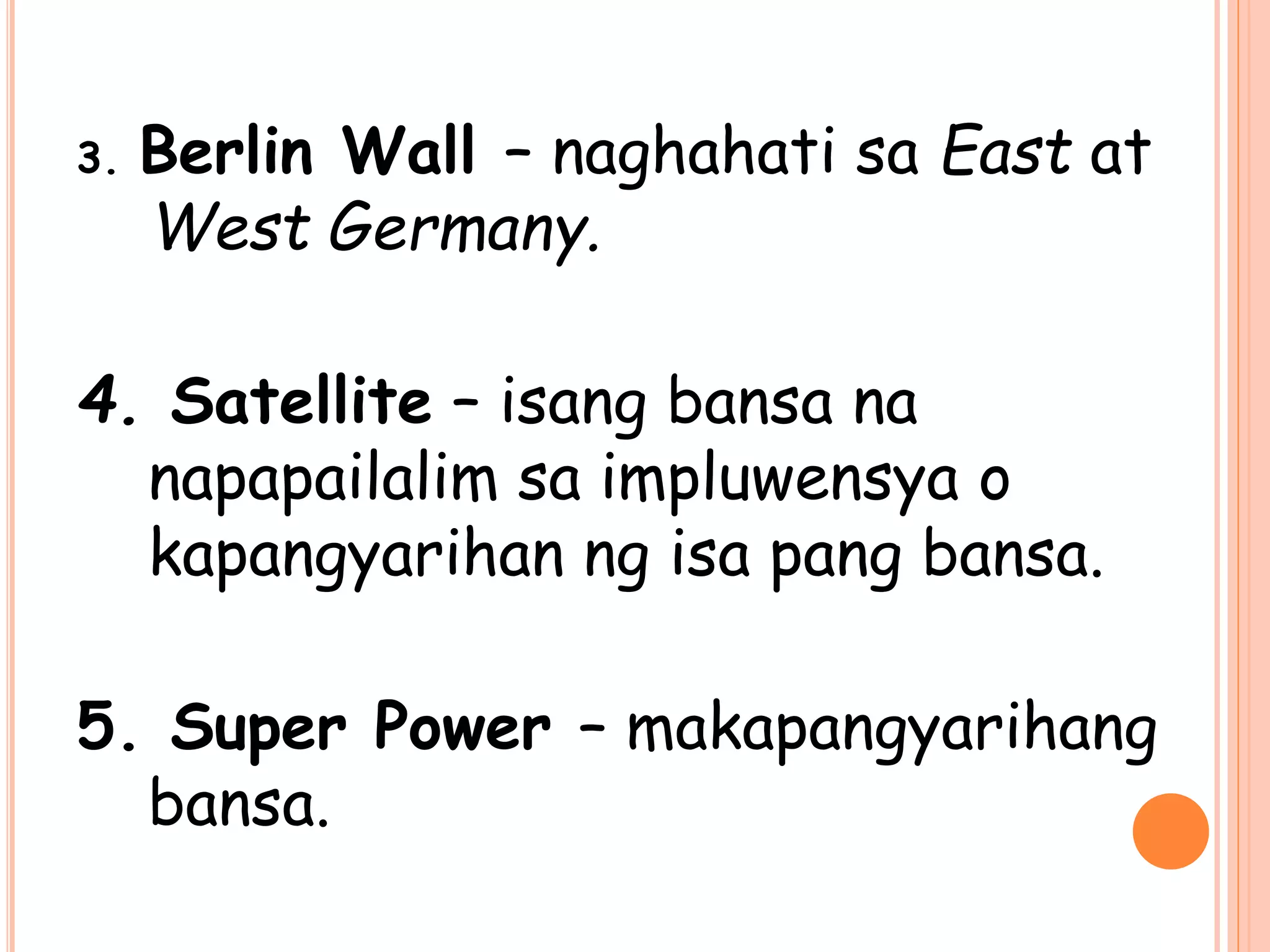 Group 7 lily kasaysayan at epekto ng cold war | PPT