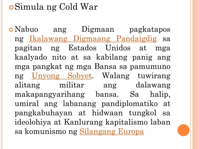 Group 7 lily kasaysayan at epekto ng cold war | PPT