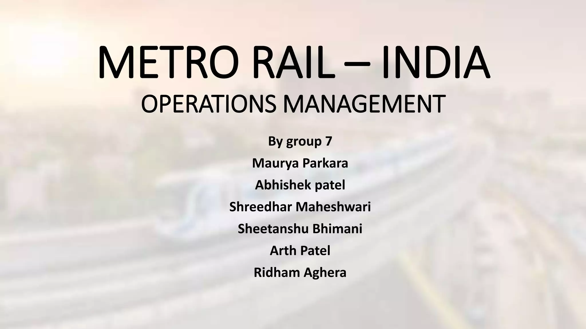 Metro Rail Operations Guide | PPT