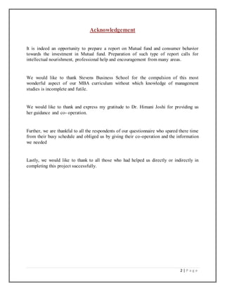 mutual fund in india | DOCX
