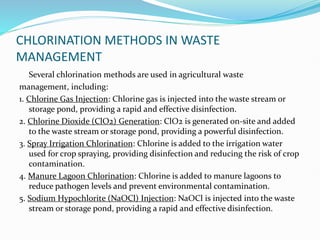 Chlorination in agriculture and environmental waste management | PPT