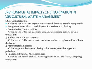 Chlorination in agriculture and environmental waste management | PPT