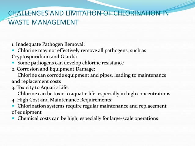 Chlorination in agriculture and environmental waste management | PPT