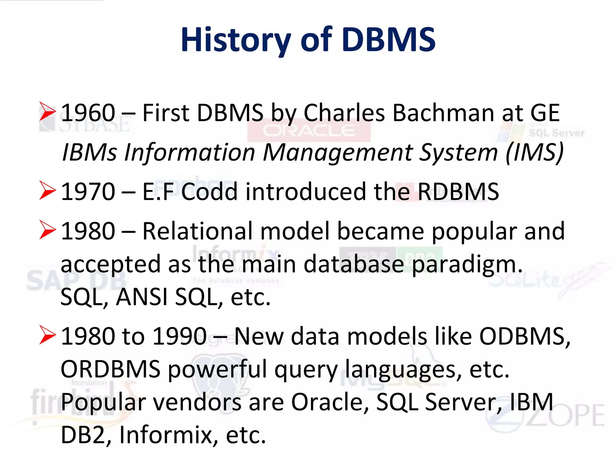 Current trends in DBMS | PPTX