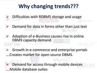 Current trends in DBMS | PPTX