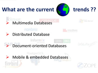 Current trends in DBMS | PPTX