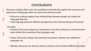 Title: Discourse Analysis as a Qualitative Research Method | PPTX