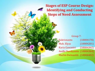 [Group 7] Stages of ESP Course Design: Identifying and Conducting Steps ...