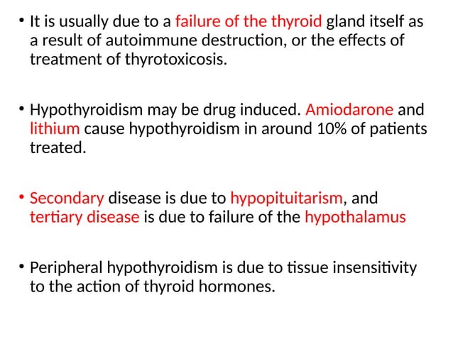 Thyroid disorders and their pharamacological management | PPTX
